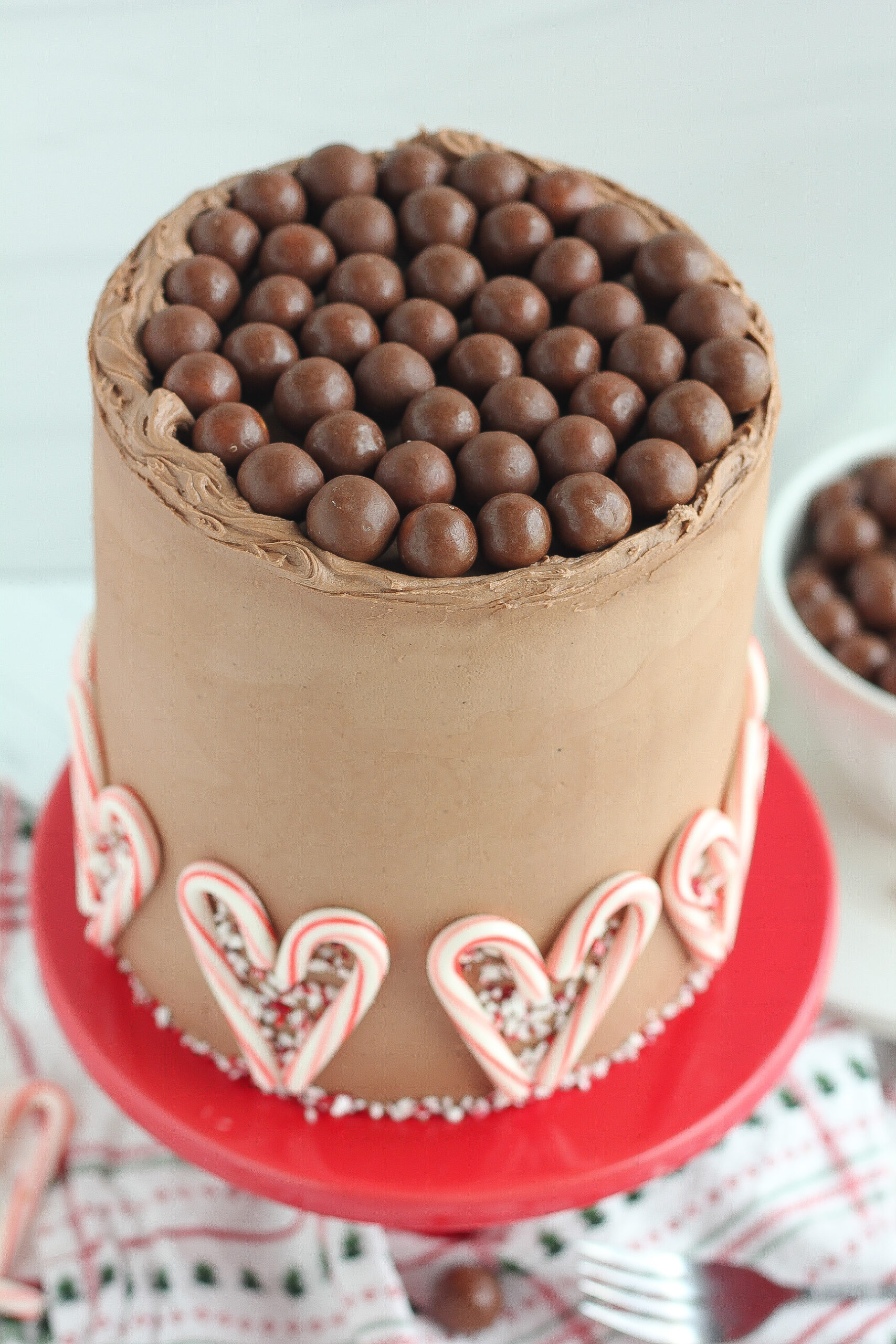 Chocolate Peppermint Malt Cake - Baking with Blondie